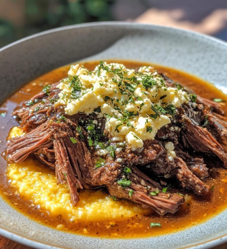 Irresistible Italian Pot Roast with Gorgonzola Polenta Recipe (Note ...